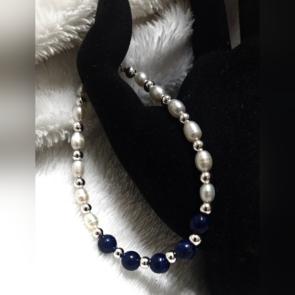 Hand Crafted | Jewelry | Gemstone Pearls And 925 Silver Bracelet | Poshmark
